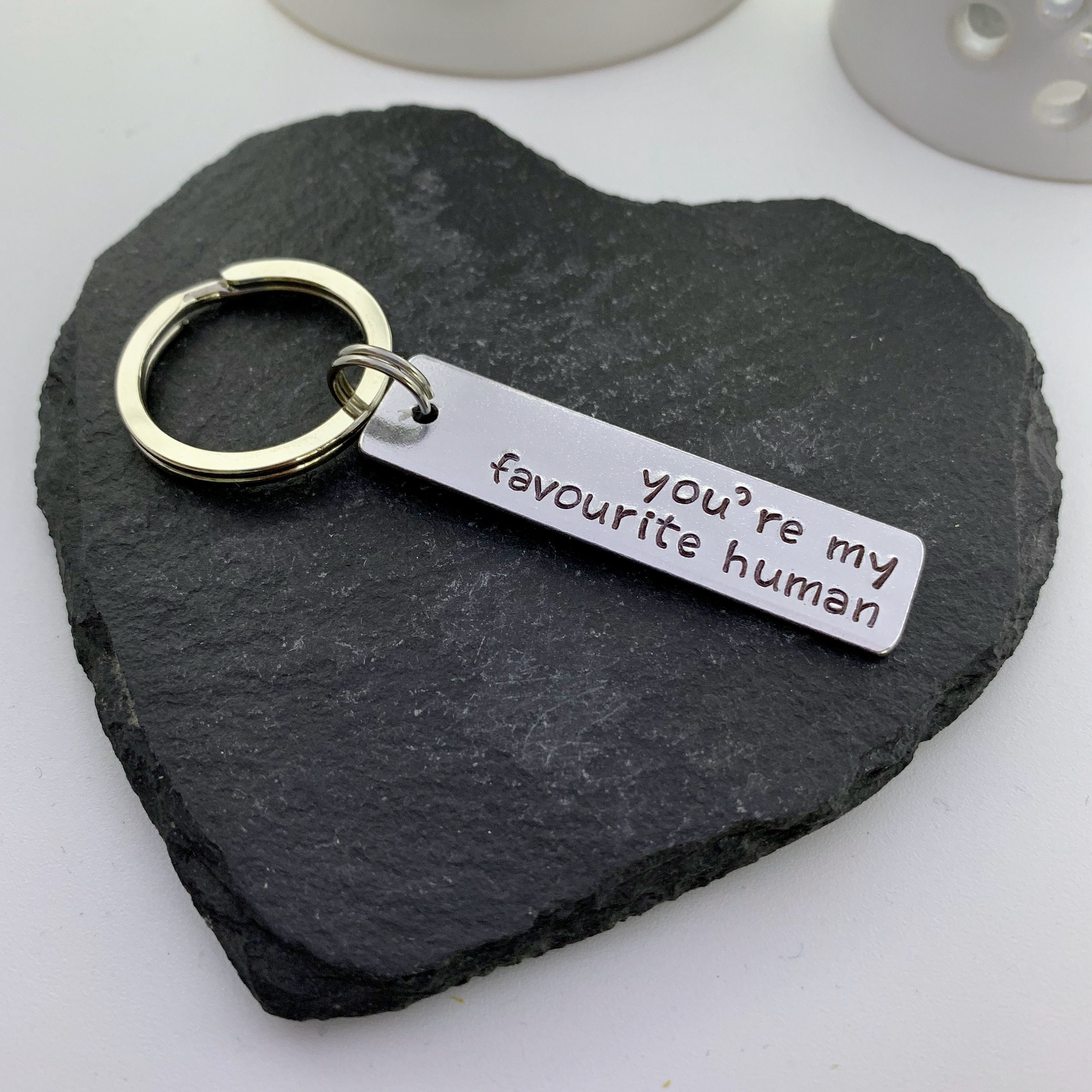 You're My Favourite Human Keychain Valentine's Gift - Etsy UK