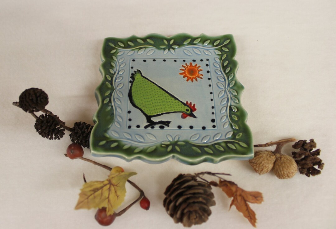 Little Green Chicken Spoon Rest, Ring Dish, Soap Dish - Etsy