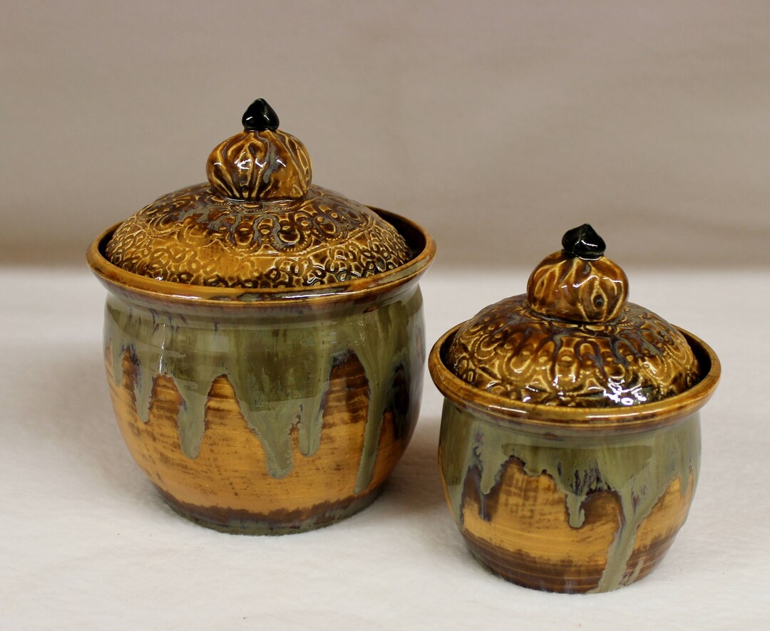 Golden Lace Coffee and Sugar Ceramic Coffee Station Set, Handmade ...