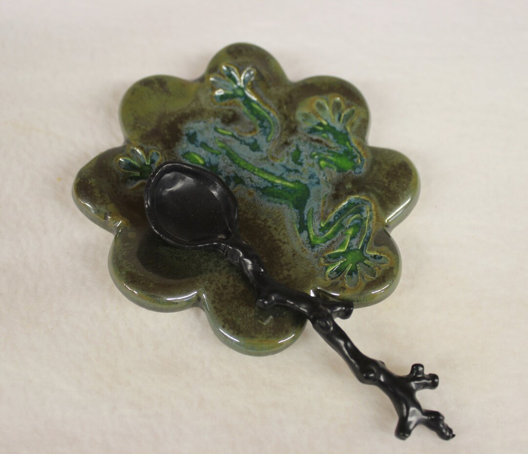 Mossy Green Tree Frog Spoon Rest - Etsy