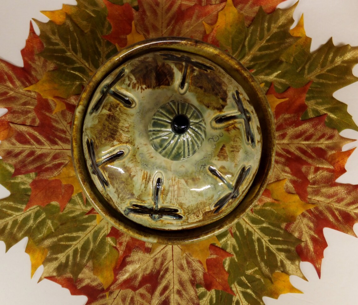 Dragonfly Canister Crystalline Handmade Pottery Coffee Jar - Etsy