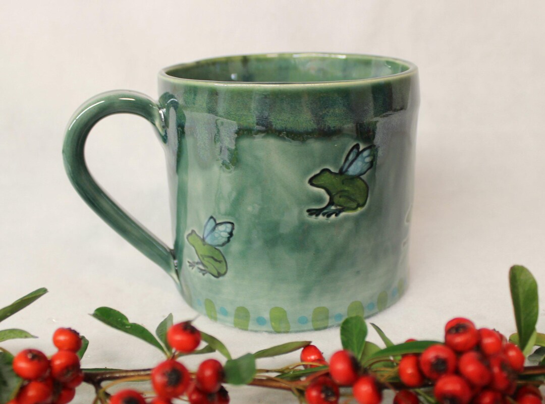 Frog Soup Mug, Chowder Bowl, Extra Large Latte Ceramic Mug, Handmade ...