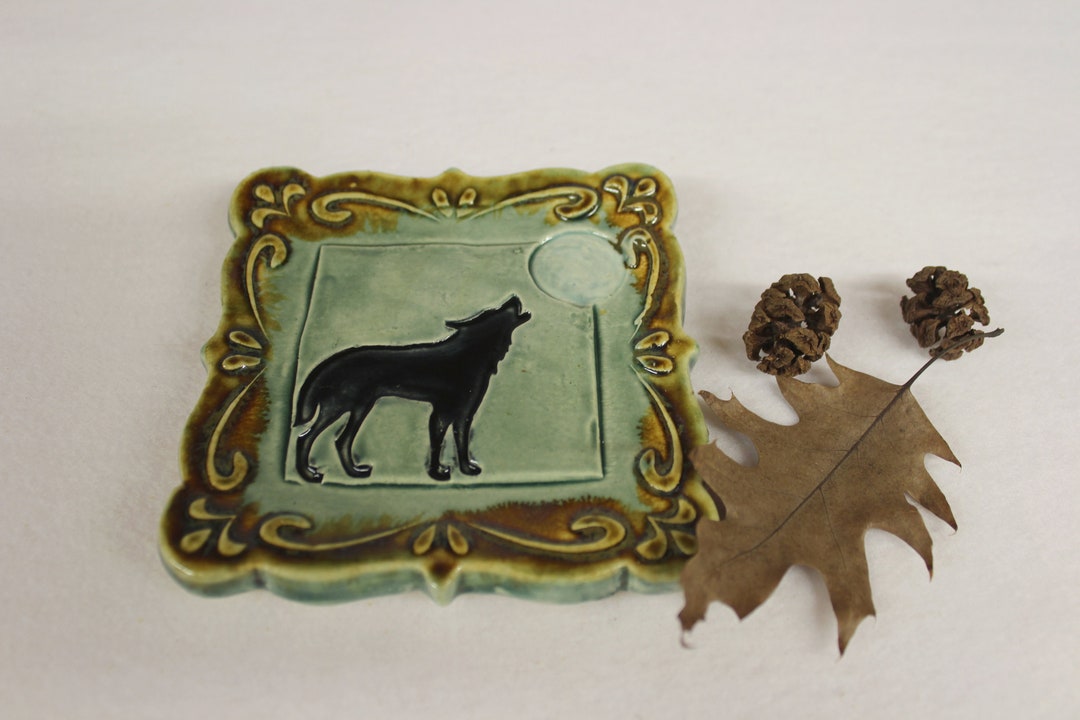 Howling Wolf and Full Moon Spoon Rest, Jewelry Dish - Etsy
