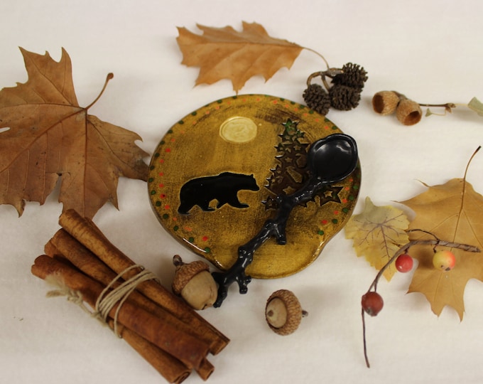 Woodland Spoon Rest - Etsy