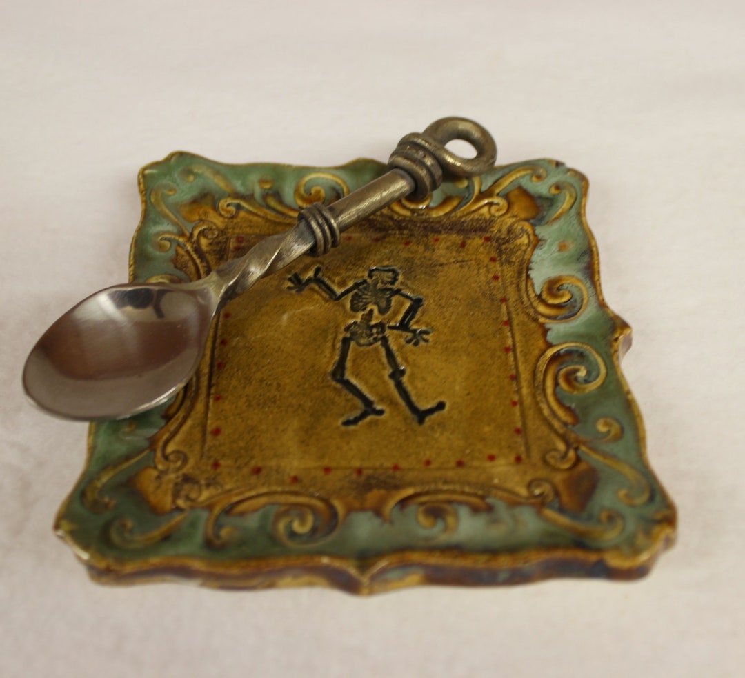 Dancing Skeleton Dish, Spoon Rest, Soap Dish - Etsy