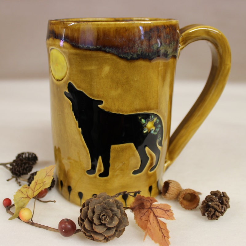 Wolf Coffee Mug - Etsy