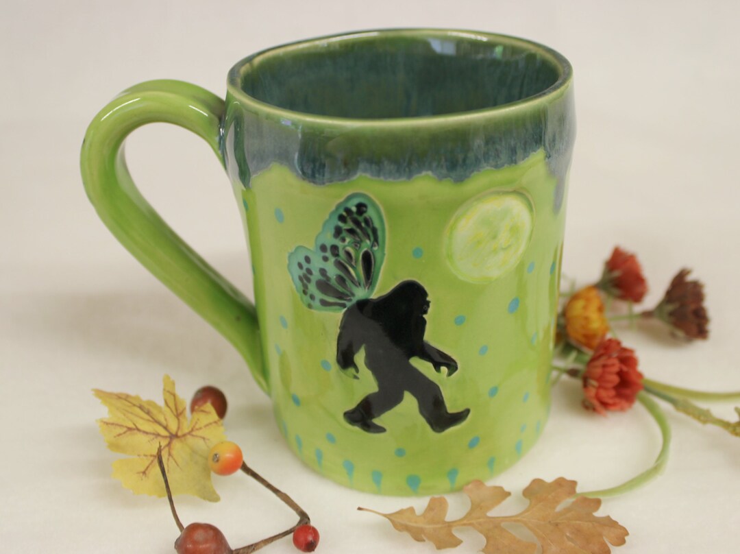 Magical Winged Big Foot Ceramic Mug, Handmade Stoneware - Etsy