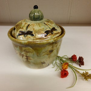 Dragonfly Canister Crystalline Handmade Pottery Coffee Jar - Etsy