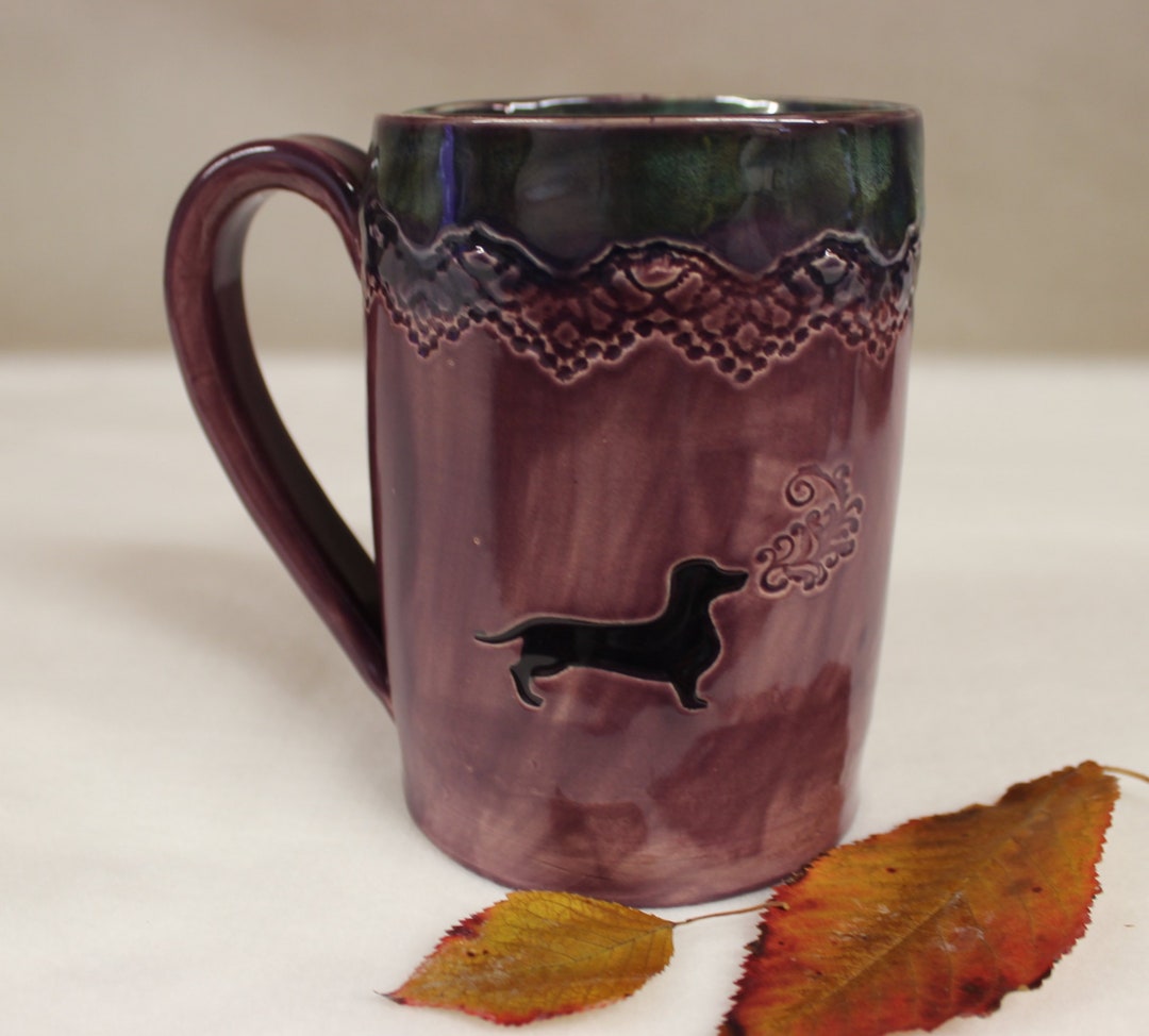 Dachshund Songs Extra Large Ceramic Stoneware Coffee Mug, Handmade ...
