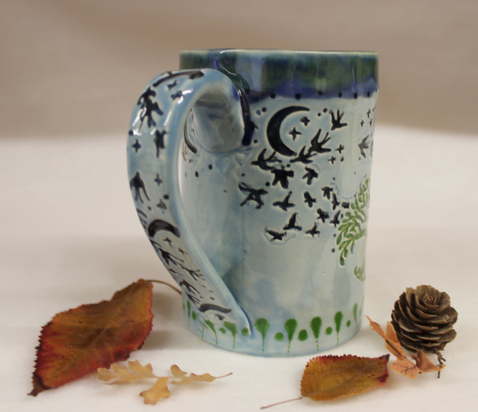 Ancient Tree of Life Under Swallow Migration Coffee Mug, Handmade ...