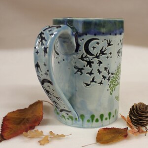 Ancient Tree of Life Under Swallow Migration Coffee Mug, Handmade ...