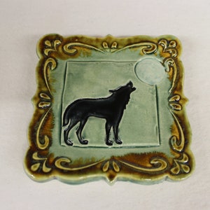 Howling Wolf and Full Moon Spoon Rest, Jewelry Dish - Etsy