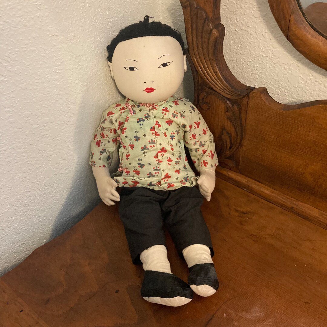 Cloth Chinese Doll, Tripod Brand, Friend to Ada Lum Dolls 19", 1950s - Etsy