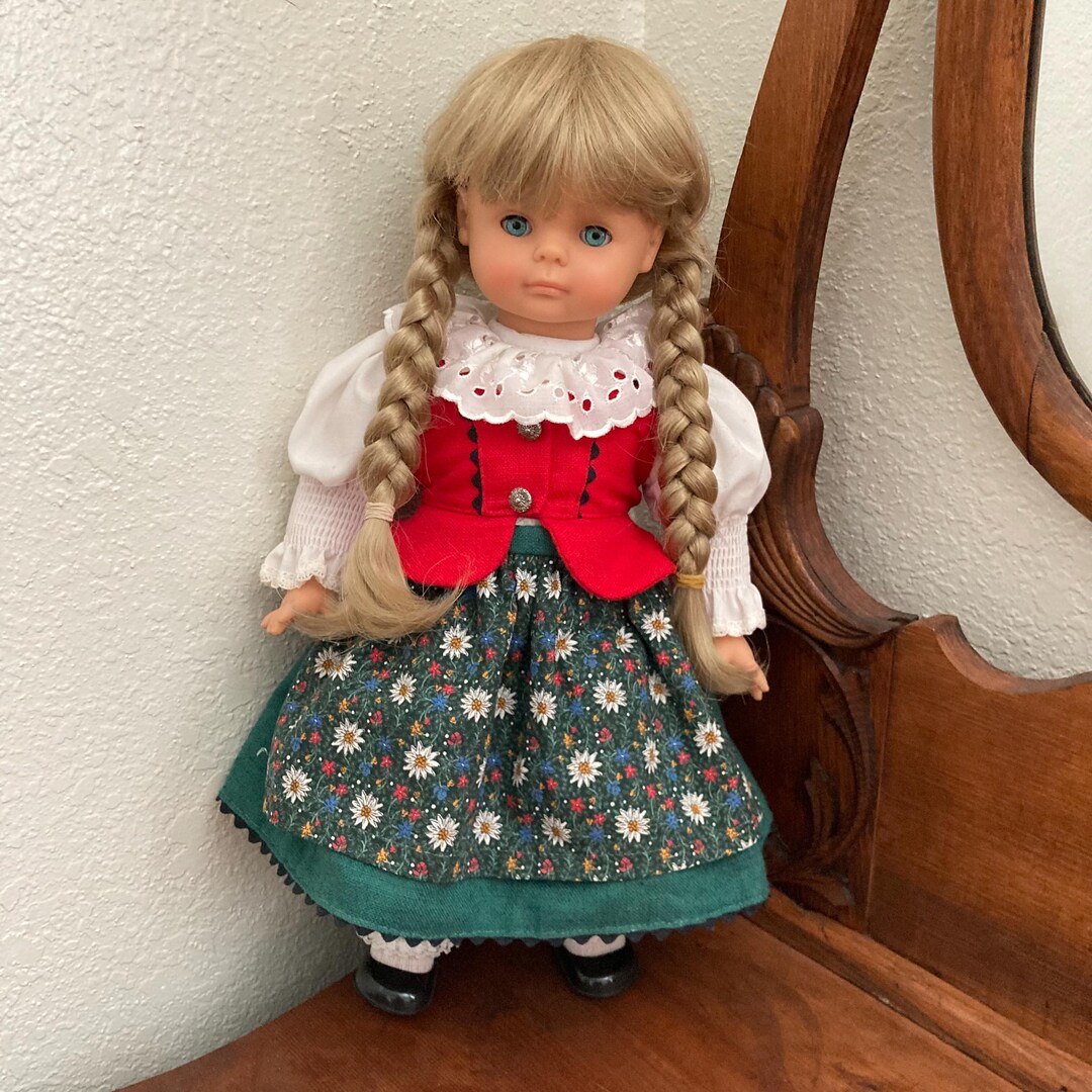 Vintage German Doll, 1980s Engel Puppe 16 Blonde Girl. Disney Ed Engel ...
