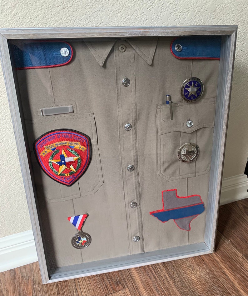 Custom Law Enforcement Uniform Display, Police Shadow Box, State ...