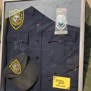 Custom Law Enforcement Uniform Display, Police Shadow Box, State ...