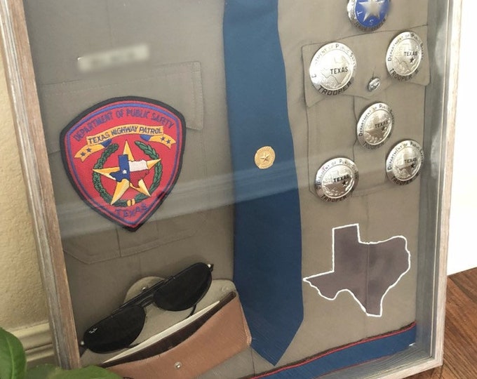 Thin Blue Line Shadow Box Display - Etsy