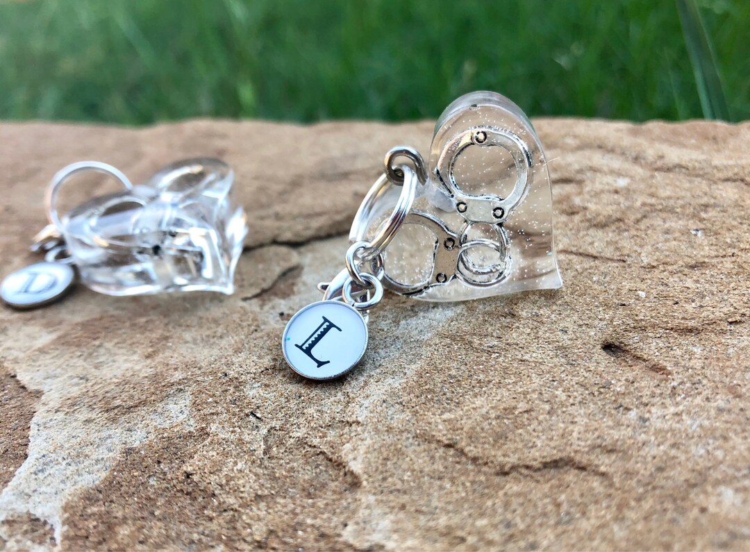 Mini Handcuff Heart Keychain Clear - Etsy
