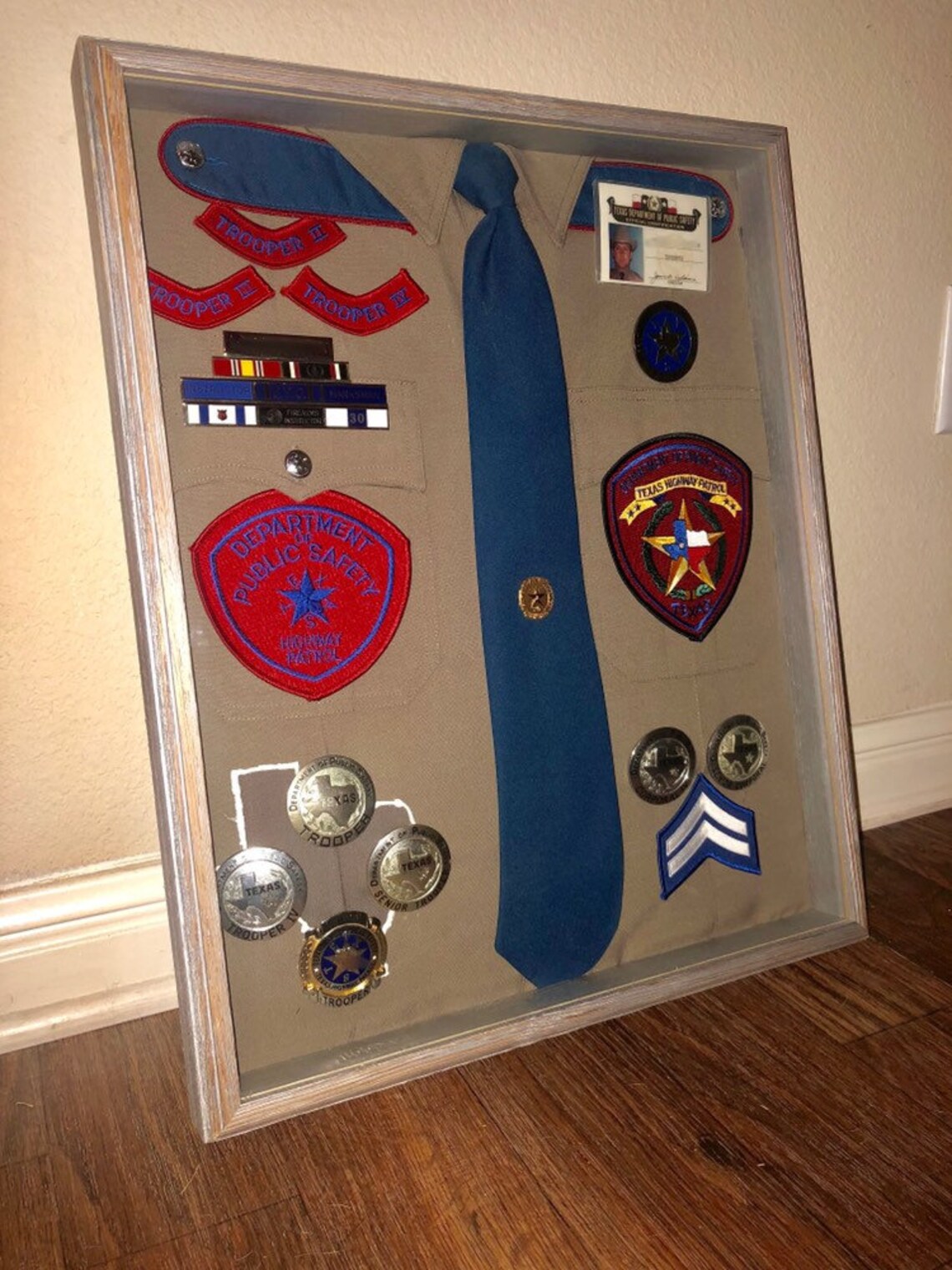 Custom Law Enforcement Uniform Display, Police Shadow Box, State ...