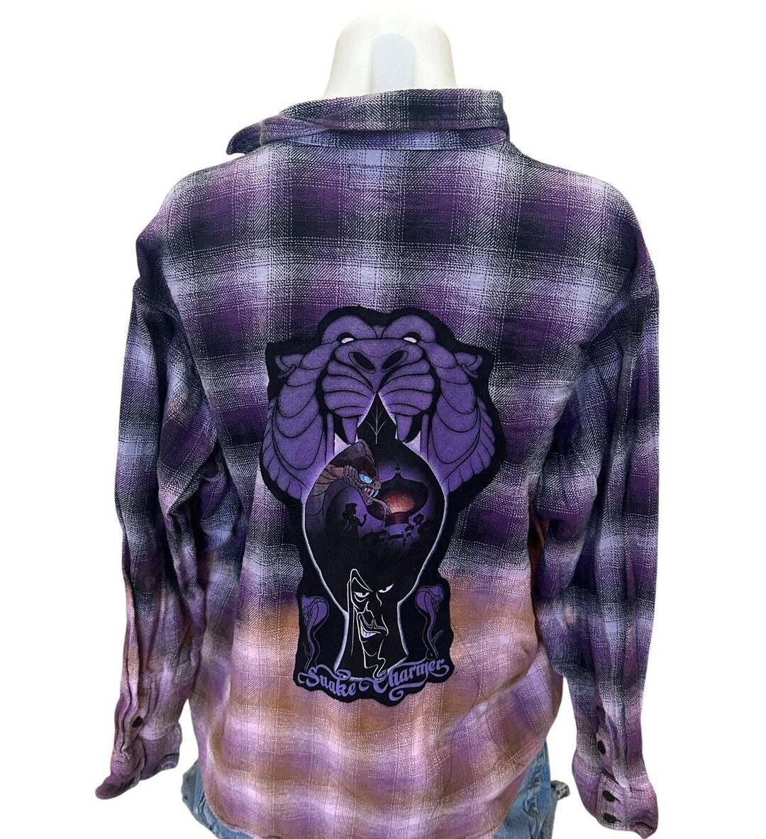 Jafar Aladdin Flannel Plaid Shirt Shacket SMALL Oversized Unique ...