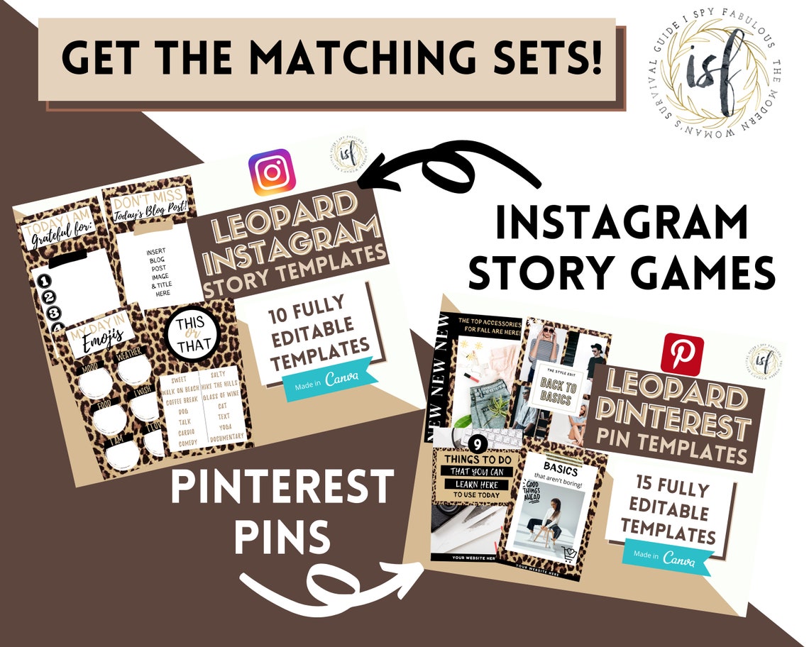 Kat: 20 Leopard Instagram Post Templates, Canva Instagram Templates ...