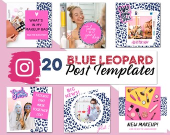 Kat: 20 Leopard Instagram Post Templates, Canva Instagram Templates ...