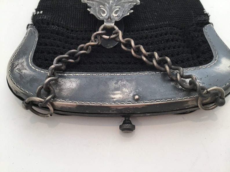 Antique Purse, Victorian Chatelaine Purse, Steel Micro Beaded Purse ...