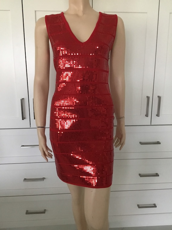 Bodycon Sexy Red Bandage dress, RED Club dress, night… - Gem