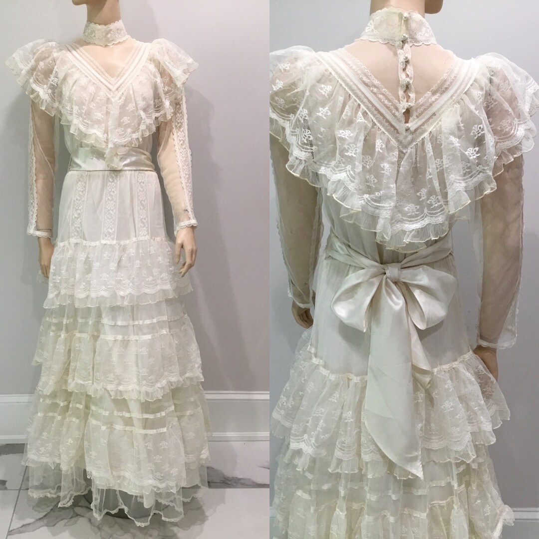 GUNNE SAX 1980s Wedding Gown, Gunne Sax Romantic Renaissance Bridal ...