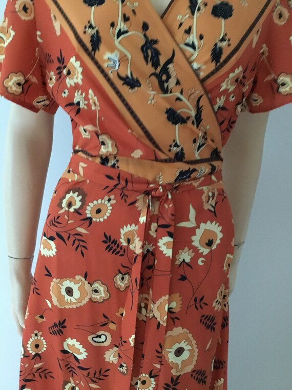 Miss Look wrap dress Large, vintage wrap dress, hoste… - Gem