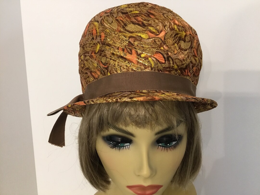 MOD 1960’s Brocade Bubble Hat, Ladies Midcentury Hat, 1960’s Vintage ...