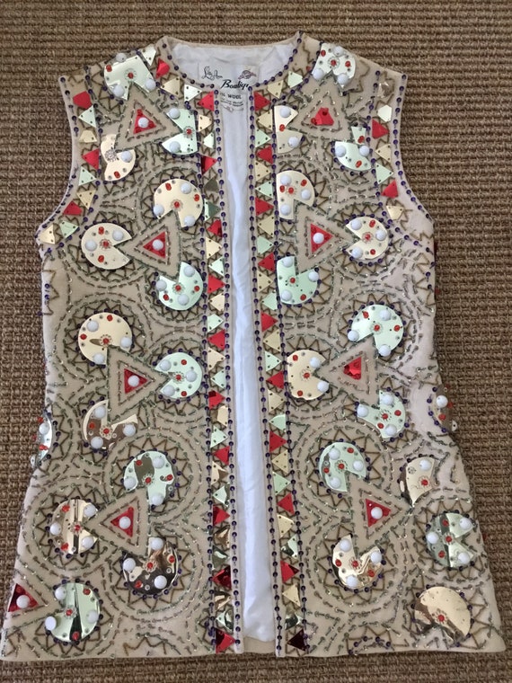 RARE Lilli Ann Boutique beaded vest, Mod 1960s’ Lilli… - Gem