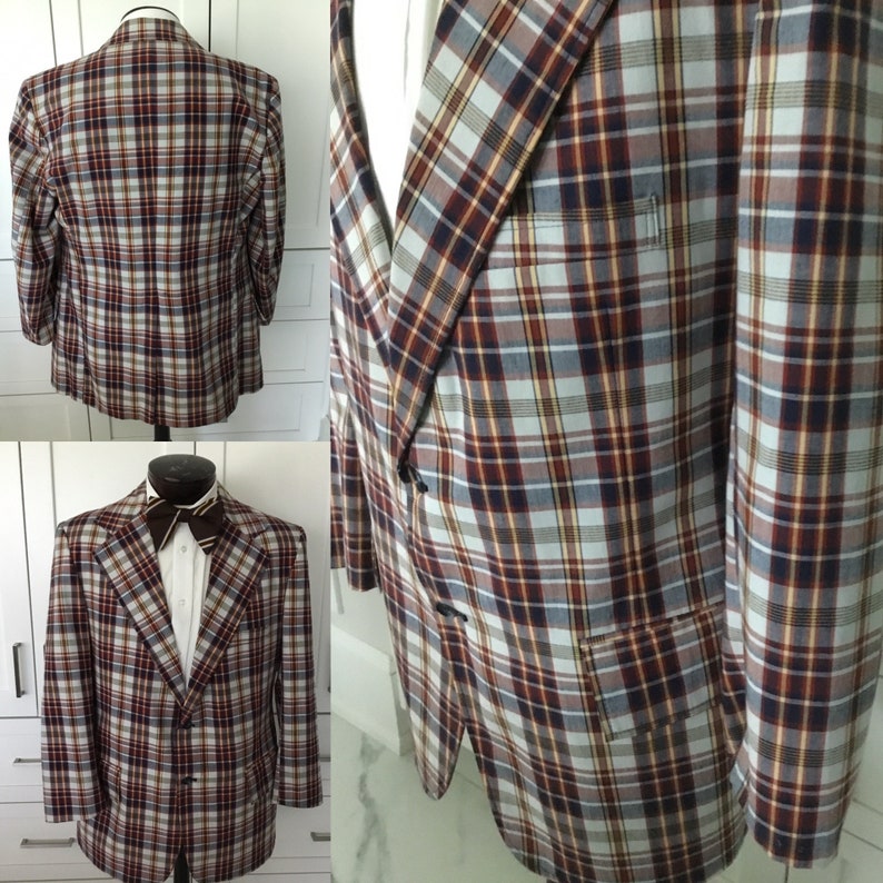 Madras Jacket, Haband, Paterson, NJ, 1970’s Madras Sportcoat ...