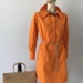 1970’s Shirt Dress, Mod 70s Dress, Orange70’s Dress, Midcentury Dress ...