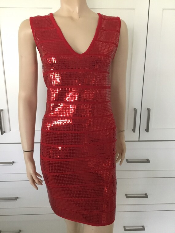 Bodycon Sexy Red Bandage dress, RED Club dress, night… - Gem