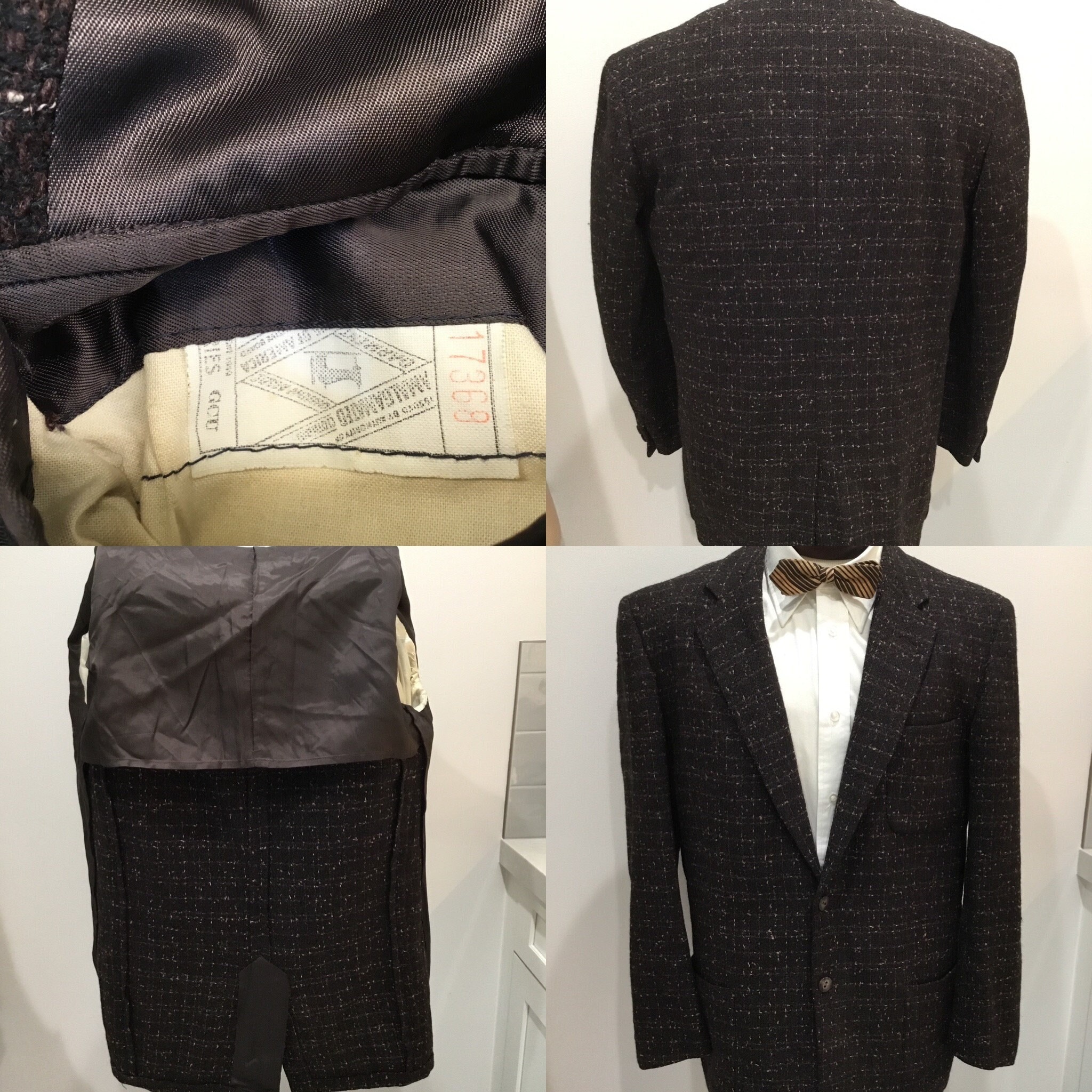 1950s Atomic Fleck Sports Coat, Wool 50s Brown Flecked Suit Jacket ...