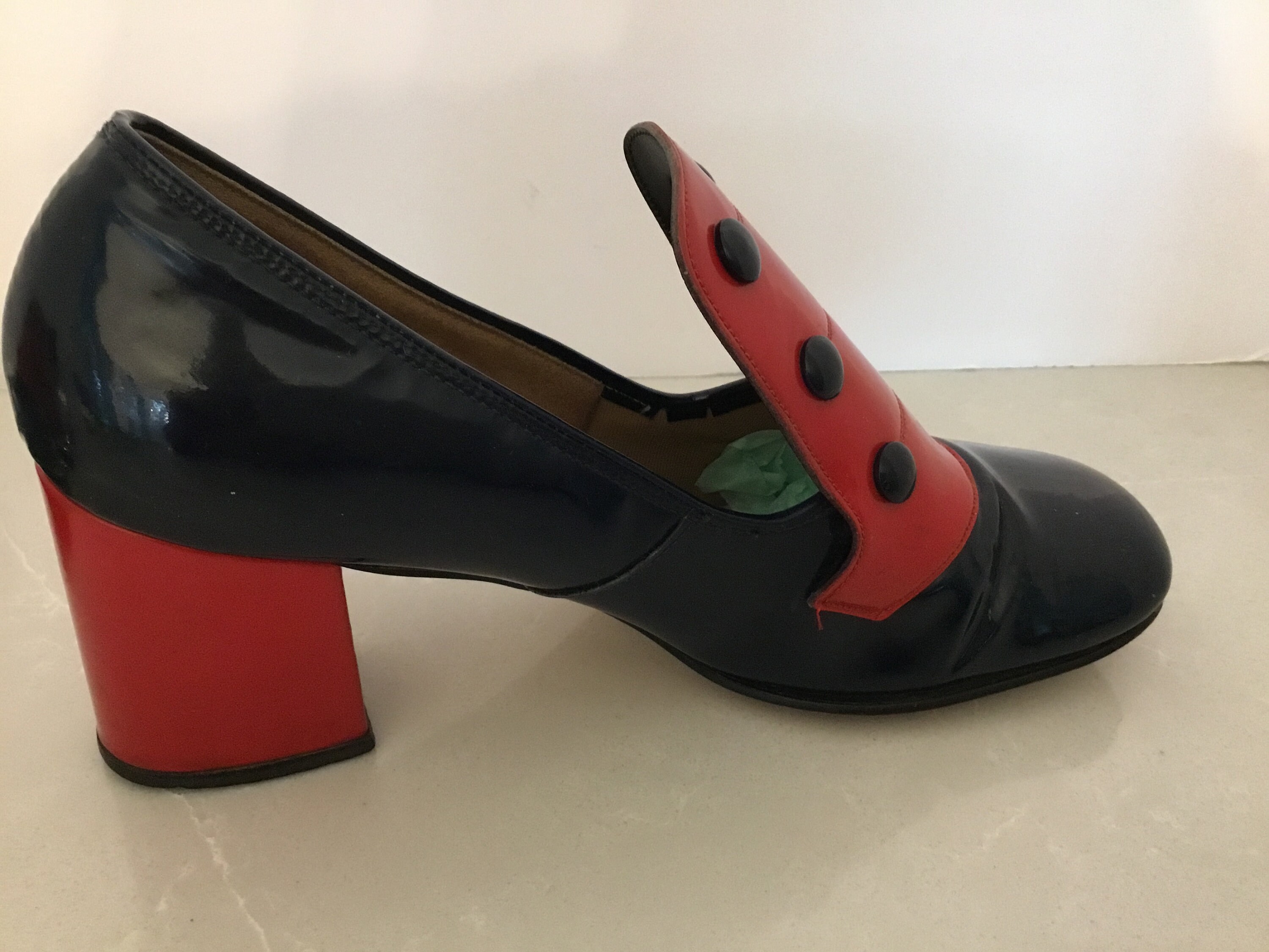 1960s Pagano Colorblock Shoes, Patent Leather 60s MOD Shoes, Carnaby ...
