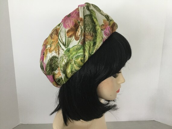 1960s pillbox hat, brocade midcentury hat, 60s Jackie… - Gem
