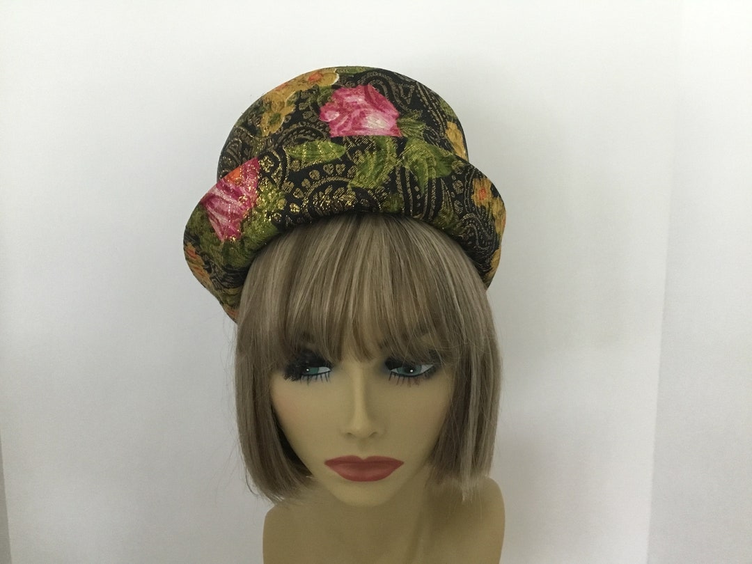 1960s Pillbox Hat, Brocade Midcentury Hat, 60s Jackie Kennedy Style Hat ...
