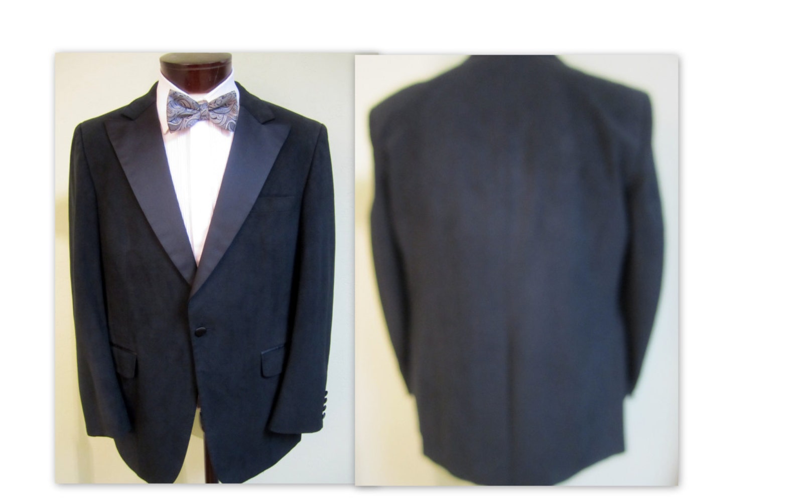 80s Mens Vintage Tuxedo, Northridge Ultrasuede Tuxedo, Suede Satin ...