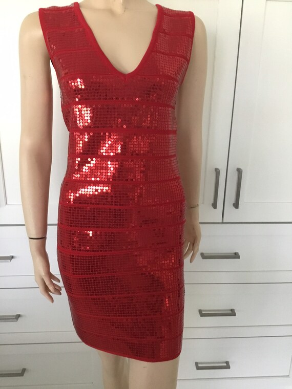 Bodycon Sexy Red Bandage dress, RED Club dress, night… - Gem