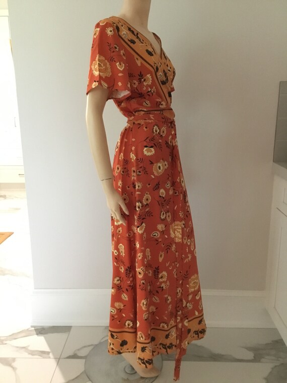 Miss Look wrap dress Large, vintage wrap dress, hoste… - Gem