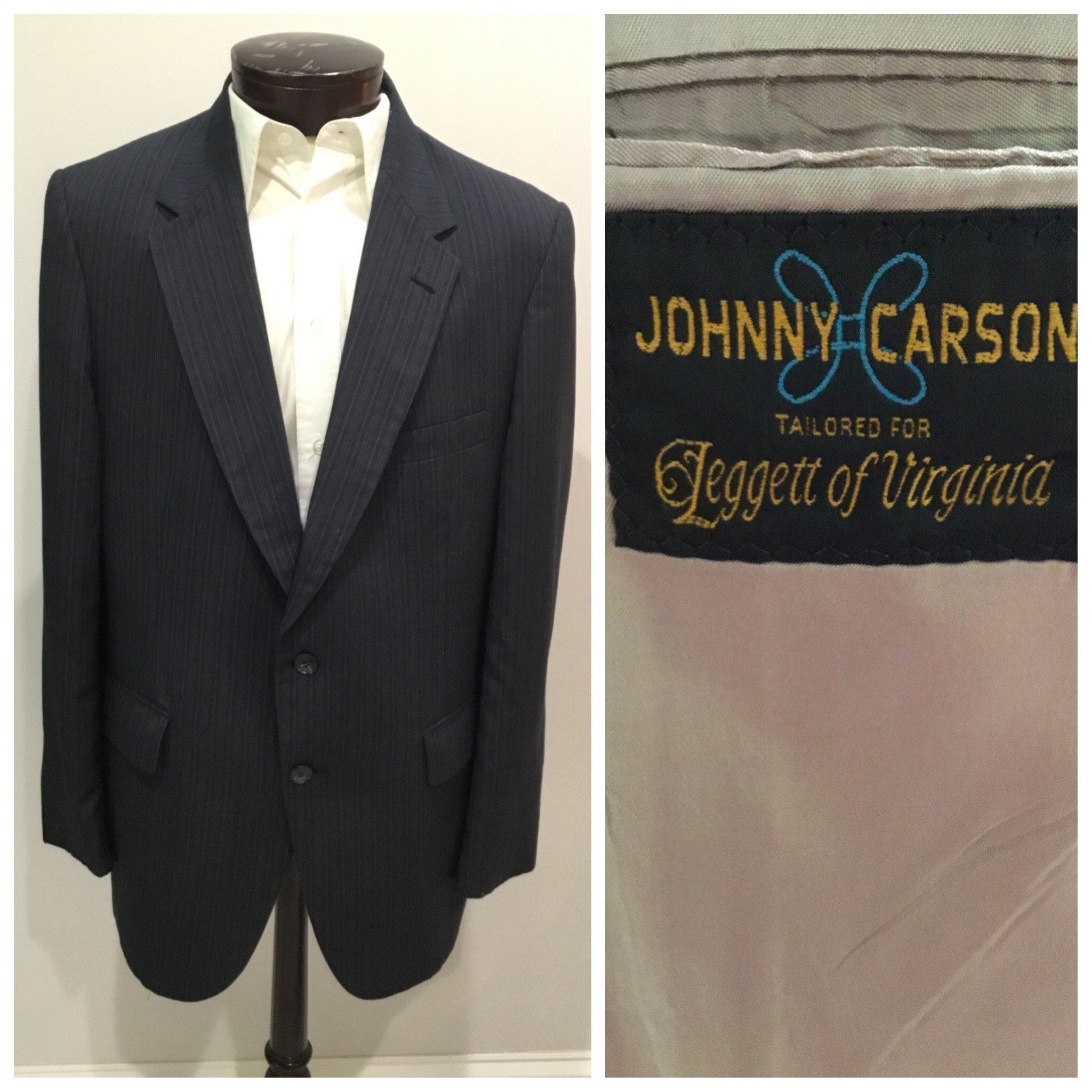 Johnny Carson Sports Coat/suit Jacket, Leggett of Virginia Tailored ...