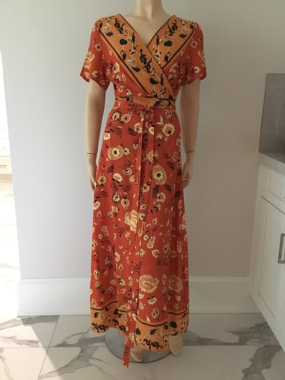 Miss Look wrap dress Large, vintage wrap dress, hoste… - Gem