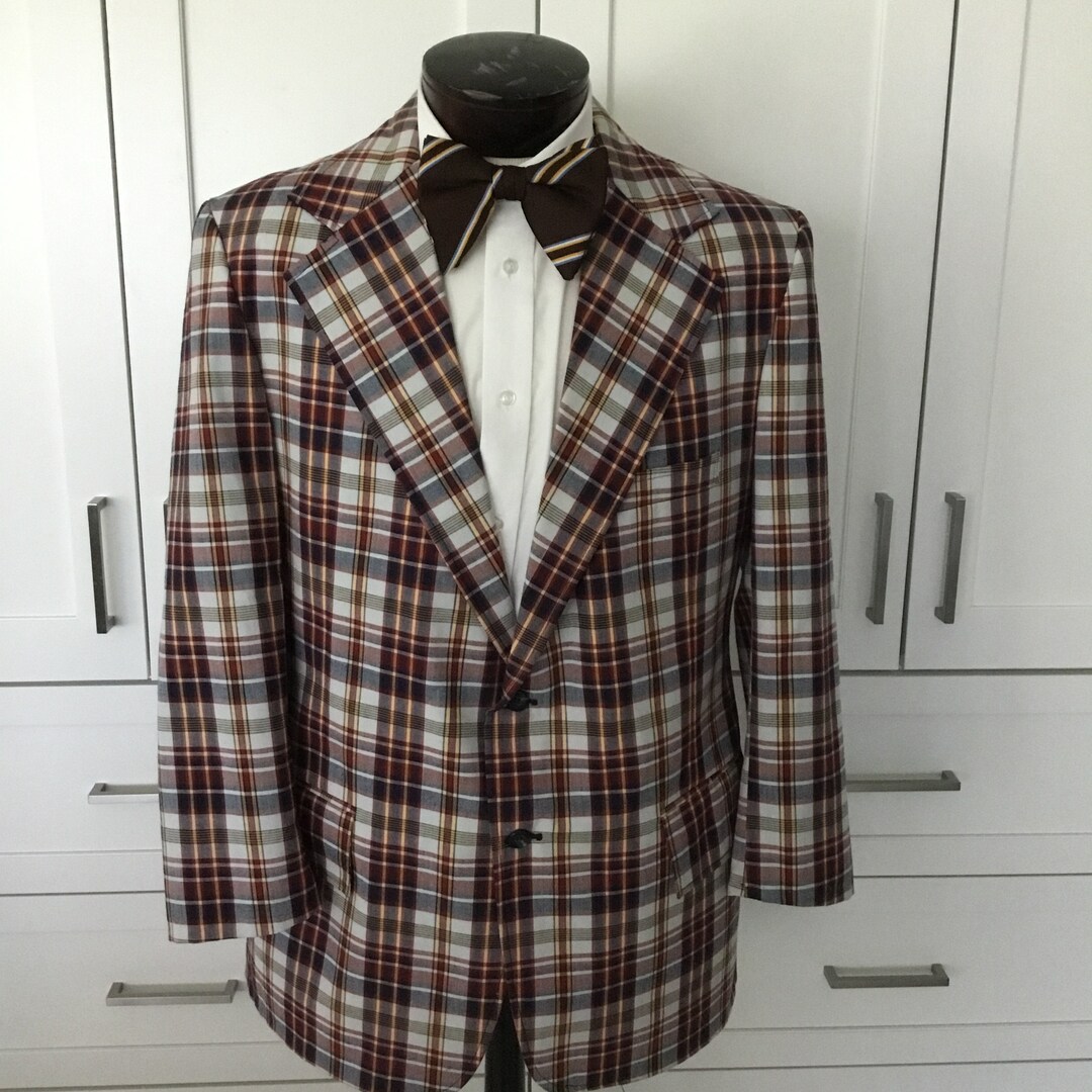 Madras Jacket, Haband, Paterson, NJ, 1970’s Madras Sportcoat ...