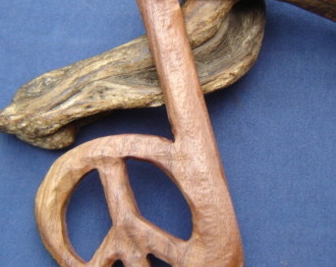 Carved Wood Music Note. Reclaimed Wood Peace Sign Carving. - Etsy