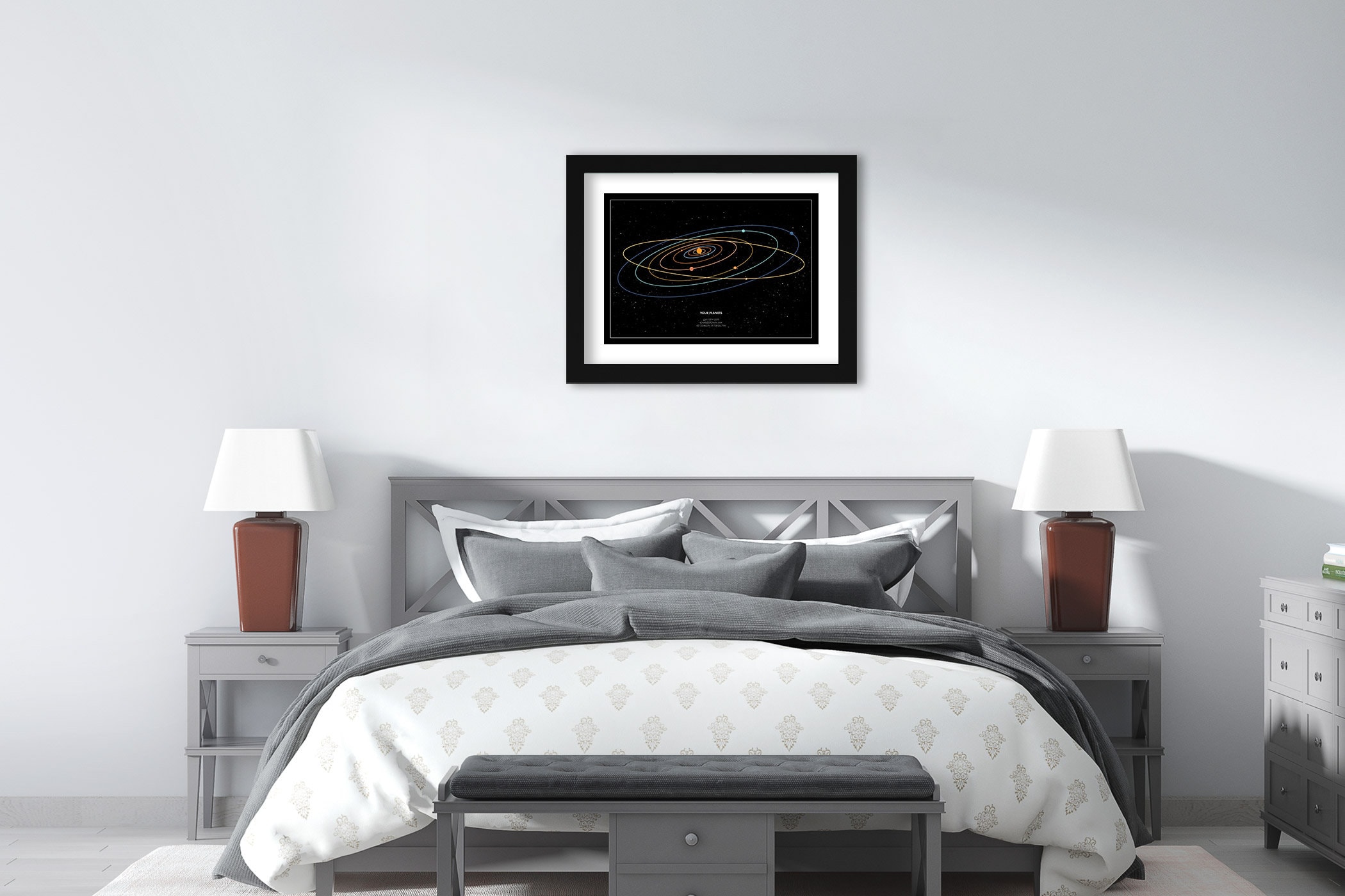 Digital Personalised Solar System Custom Planet Map Custom | Etsy