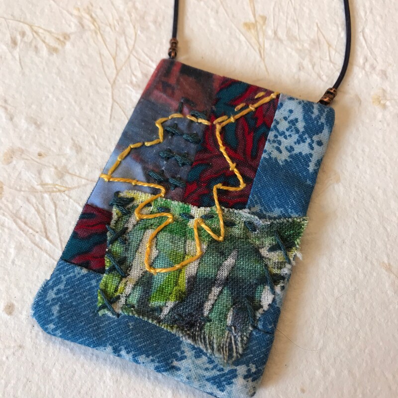 Fabric Amulet Necklace - Etsy