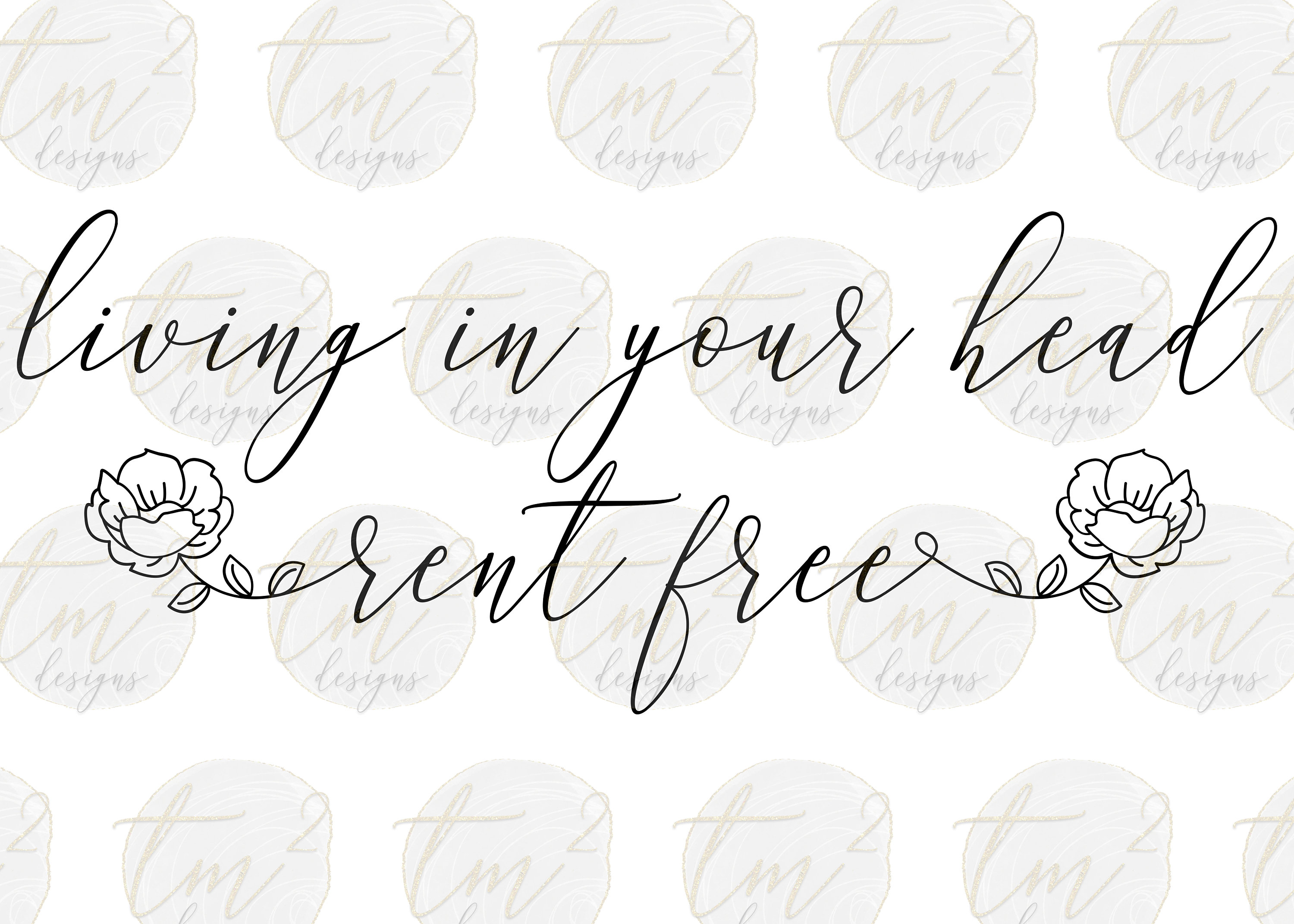 Living in Your Head Rent Free SVG | Funny T-shirt SVG | Viral Gift ...