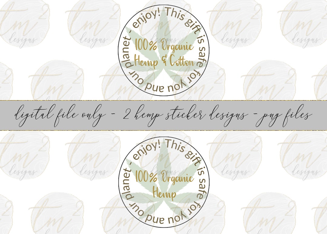 Hemp Business Sticker Digital .PNG Files 2 Designs Printable Stickers ...